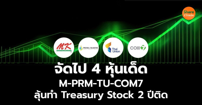 จัดไป 4 หุ้นเด็ด M PRM TU COM7 | Share2Trade
